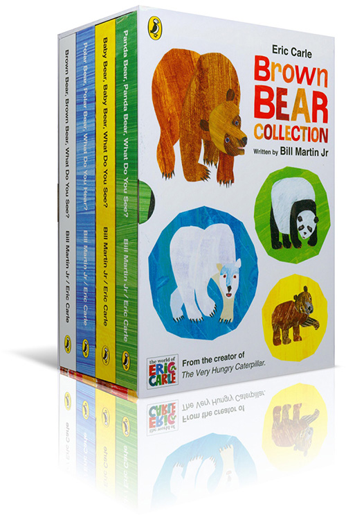 Eric Carle ：Brown Bear collection（全4册）纸板书_英语原版书_英文书籍_魔法亲子绘本屋